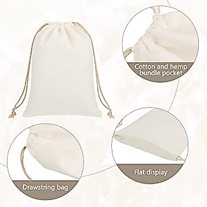 10 Pieces Sublimation Blank Drawstring Bags Reusable Muslin Sachet Backpacks Favors Heat Press DIY Crafts for Party Wedding Christmas Storage Home Party Arts Supplies (Medium)