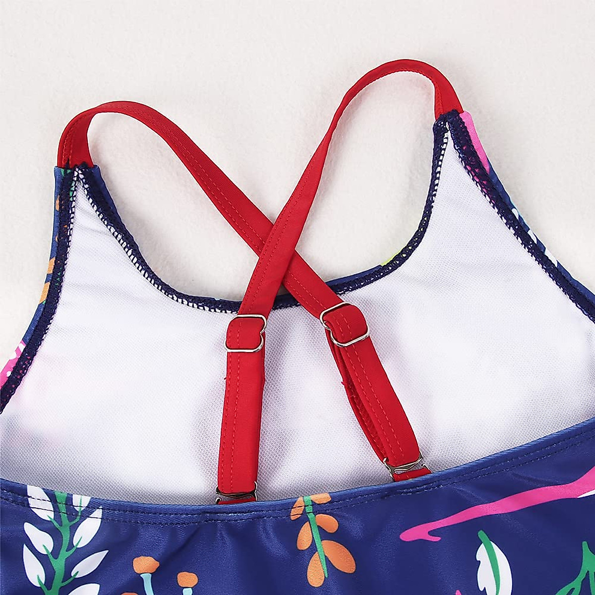 MODNTOGA Baby Girl Dinosaur Swimsuit Sleeveless Striped Swimwear Toddler Kids Dino Bathing Suit Bikini One Piece Beachwear (Dinosaur, 4-5T)