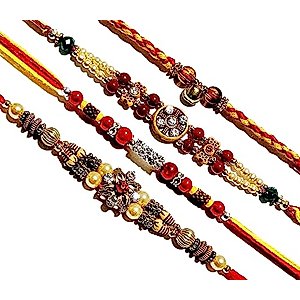 Set of 4 Rakhi | Rakhi for Brother | Premium Rakhi | Raksha Bandhan Rakhi | Pack4-2