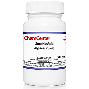 Succinic Acid, Crystalline Powder, 500 grams