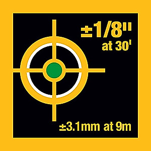 DEWALT 12V MAX Laser Level, Green Line Laser, 3-Way, 360 Degree Professional Laser, Cordless/Rechargeable (DW089LG),Yellow