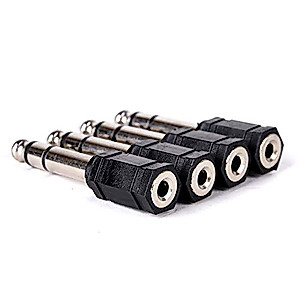 8Pcs 6.35mm Male to 3.5mm Female Plug Stereo Adapter 1/4 inch Stereo Male Plug to (1/8 Inch) Female Stereo Audio Headphone Jack Adapters Socket Mini Jack Adaptor