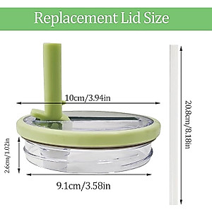 2 Pcs 40 oz Tumbler Flip Straw Lid Replacement fit for Stanley Quencher, New Spill Proof Tumbler Cover for Stanley Cup (White)