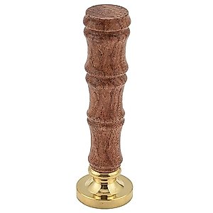Yuyosunb Wax Seal Stamp Set, 6Pcs Sealing Wax Stamps Copper Seals with 2Pcs Wooden Hilt, Vintage Retro Classical Initial Seal Wax Stamp Kit