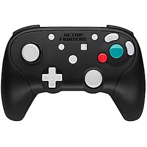 Retro Fighters BattlerGC Wireless Controller - Gamecube, Game Boy Player, Switch & PC Compatible (Black)