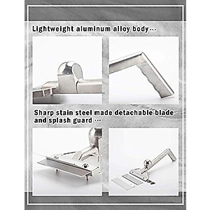 WITBASS Grill Scraper, Heavy Duty Aluminum Die-Cast Extra Large Griddle Scraper Set with Blades Flat Top Grill Accessories Griddle Cleaning Kit (16''*6'' Grill Scraper)