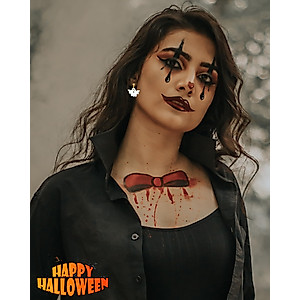 16Pairs Halloween Christmas Clip on Earrings Dangle for Women Teen Christmas Tree Snowflake Snowman Spooky Ghost Pumpkin Bat Cat Squirrel Maple Leaf Thanksgiving Fall Earrings Holiday Jewelry (Holiday Earrings)