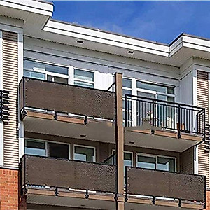 LIANGJUN Shading Sunshade Net, Fence Privacy Screen Windscreen Encryption Thicken Partition Balcony Deck Backyard Outdoor, with Bindings Grommets (Color : Gray, Size : 1.2x3m)