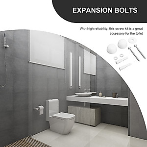 Uonlytech 4 Sets Toilet Decorative Cap Screws for Plastic Universal Lids Toilet Seat Hinge Toilet Screws Brass Closet Bolts Toilet Accessories Toilet Installation Anchor Screw Toilet Bolts