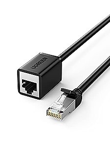 UGREEN Ethernet Extension Cable Cat6 LAN Cable Extender Cat 6 RJ45 Network Patch Cord Male to Female Connector for Router Modem Smart TV PC Computer Laptop 10FT