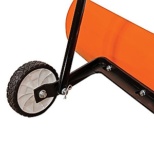 A.M. Leonard Poly Blade Wheeled SnoMover Snow Pusher - 36 Inches, Orange/Black