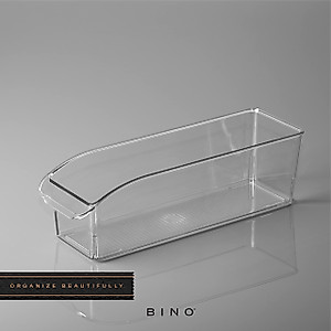 BINO | Plastic Storage Bins, Small | THE CURVE COLLECTION | Multi-Use Organizer Bins | Storage Containers Kitchen, Pantry and Home Organization | Fridge Organizers | Pantry Organization and Storage