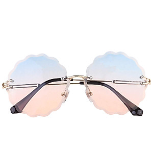 NUOBESTY 1pc Sunglasses Circle Glasses Fashion Glasses for Women Stylish Eyeglasses Circle Mirrored Hipster Round Glasses Stylish Glasses for Women Resin Decorate The Flowers Miss