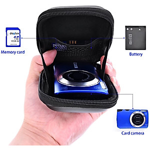 FOSOTO Snug Fit Black Camera Case Compatible with Canon PowerShot ELPH 180 190 360 HS SX620 A2300 IXUS 285 180 G9X,Sony Cyber-Shot DSC-W830 W810 W800 WX220 HX80 HX90,Nikon Coolpix A10 S7000 W100