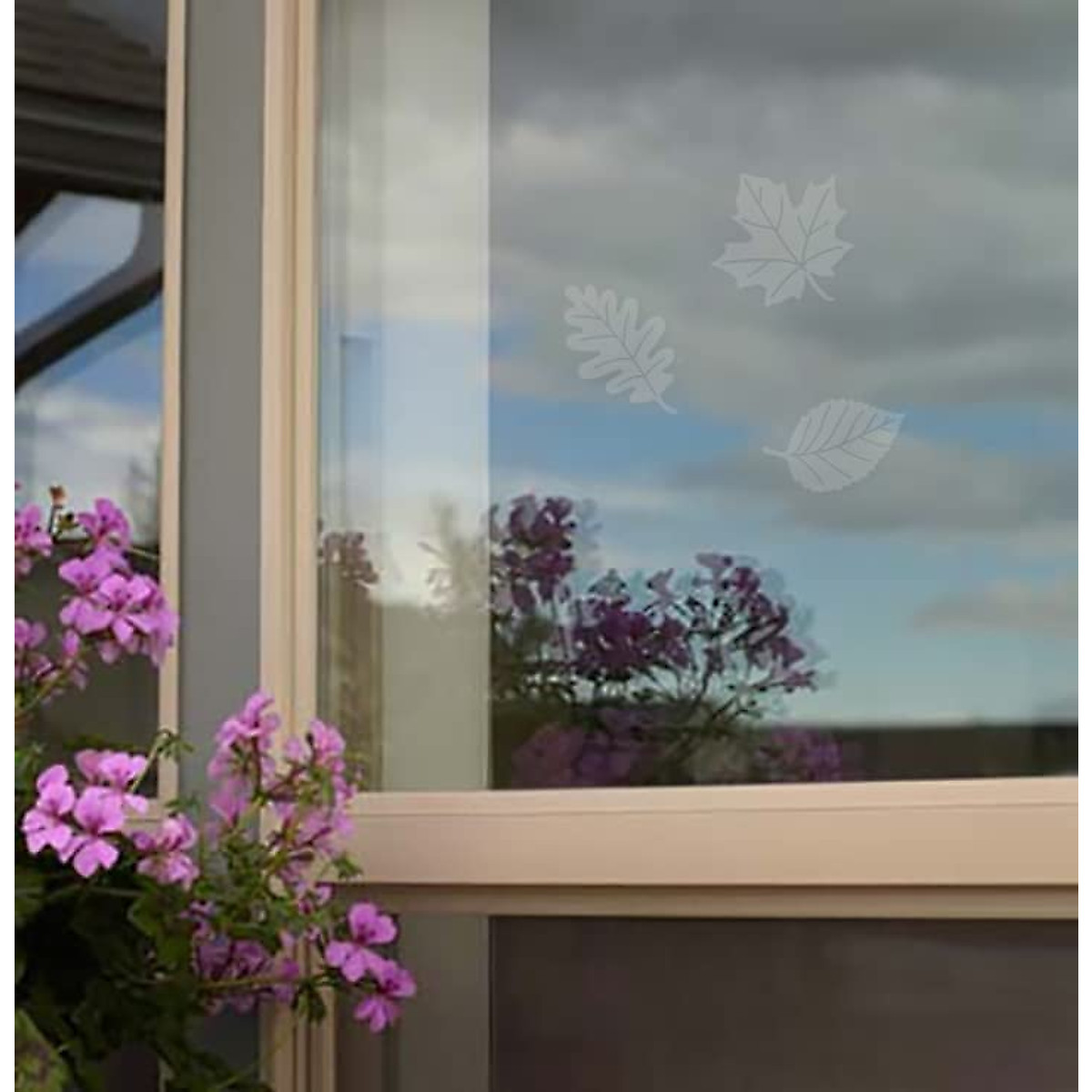 WindowAlert Leaf Medley Anti-Collision Decal - UV-Reflective Window Decal to Protect Wild Birds from Glass Collisions 2-Pack - Made in The USA