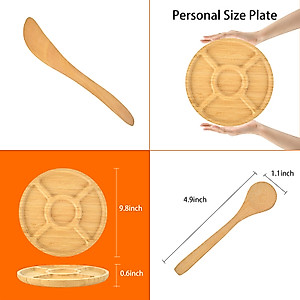 DOSTATNI 4 Pieces individual cheese boards charcuterie board set wood board for charcuterie set of 4 charcuterie boards individual mini with knife spoons for eating Charcuterie Sandwiches and Cheese