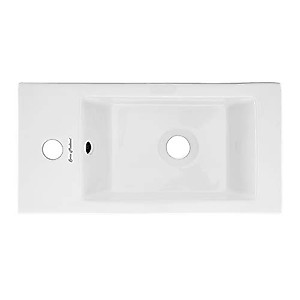 Swiss Madison Well Made Forever SM-WS315 Voltaire Wall Hung Sink, Glossy White