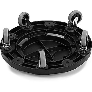 SPARTA Bronco Trash Can Dolly, For 20, 32, 44, And 55 Gallon Containers with TwistToLock for Restaurants & Kitchen, 17.88 X 17.88 Inches, Black (Pack of 2)