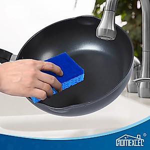 Non-Scratch Scrub Sponges Kitchen 12pcs,Safe on Non-Stick Cookware,Dual Sided Cleaning Sponges for Kitchen,Household,Bathroom and More