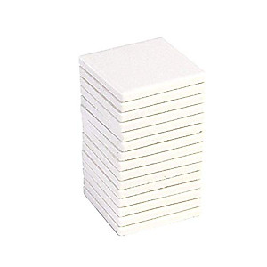 hand2mind White Streak Plates, Geology Tools, Streak Plates for Minerals, Mineral Test Kit, Rock Test, Hardness Test Kit, Science School Lab Supplies & Consumables, Scratch Plates (Pack of 10)