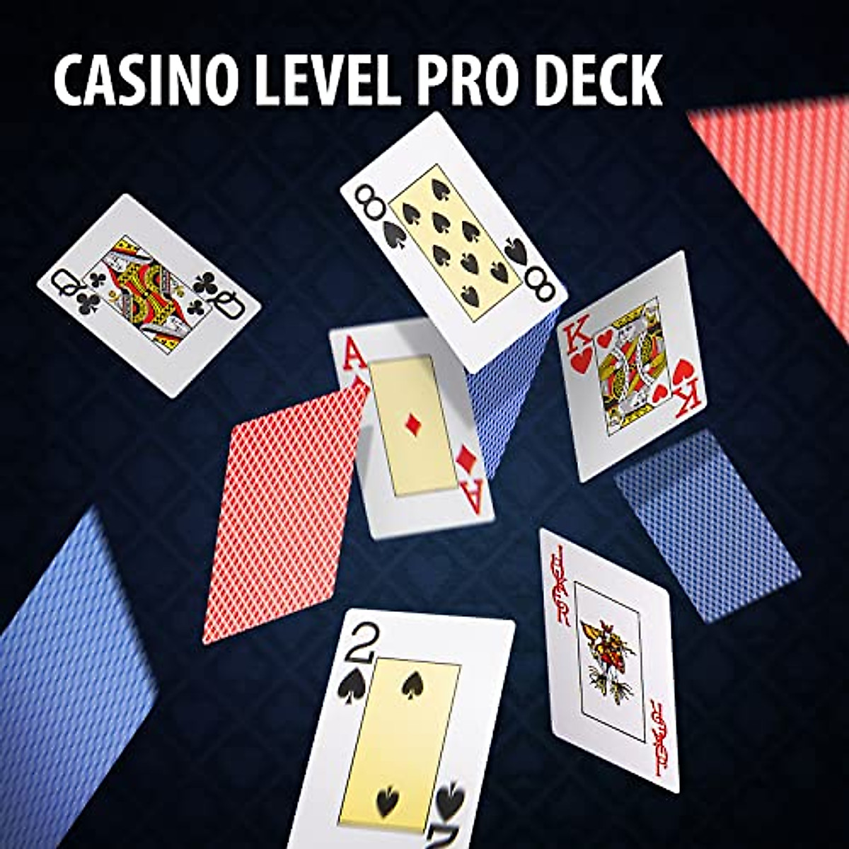 ARTISHION 2-Deck Set of Frosted Surface Plastic Wide-Size Playing Cards - 32-Silk, Large-Print, Durable Cards for All Your Card Game Needs