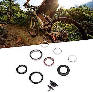 VGEBY Bike Bearing Headset, 41.8/42‑52mm Tapered Tube Headset Aluminum Alloy for Mountain Road Bike Tapered Headset