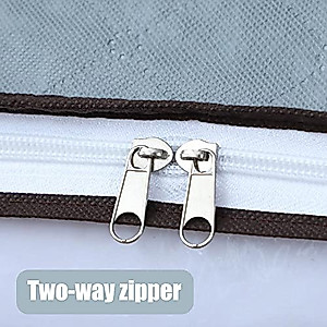 Dingq Clothing Storage Bag, Package Foldable Quilt Blanket Wardrobe Organizer, Large Capacity Travel Shoe Clothes Toys Pouch Accessories, Grey, 23.62 x 15.75 14.37 (in)