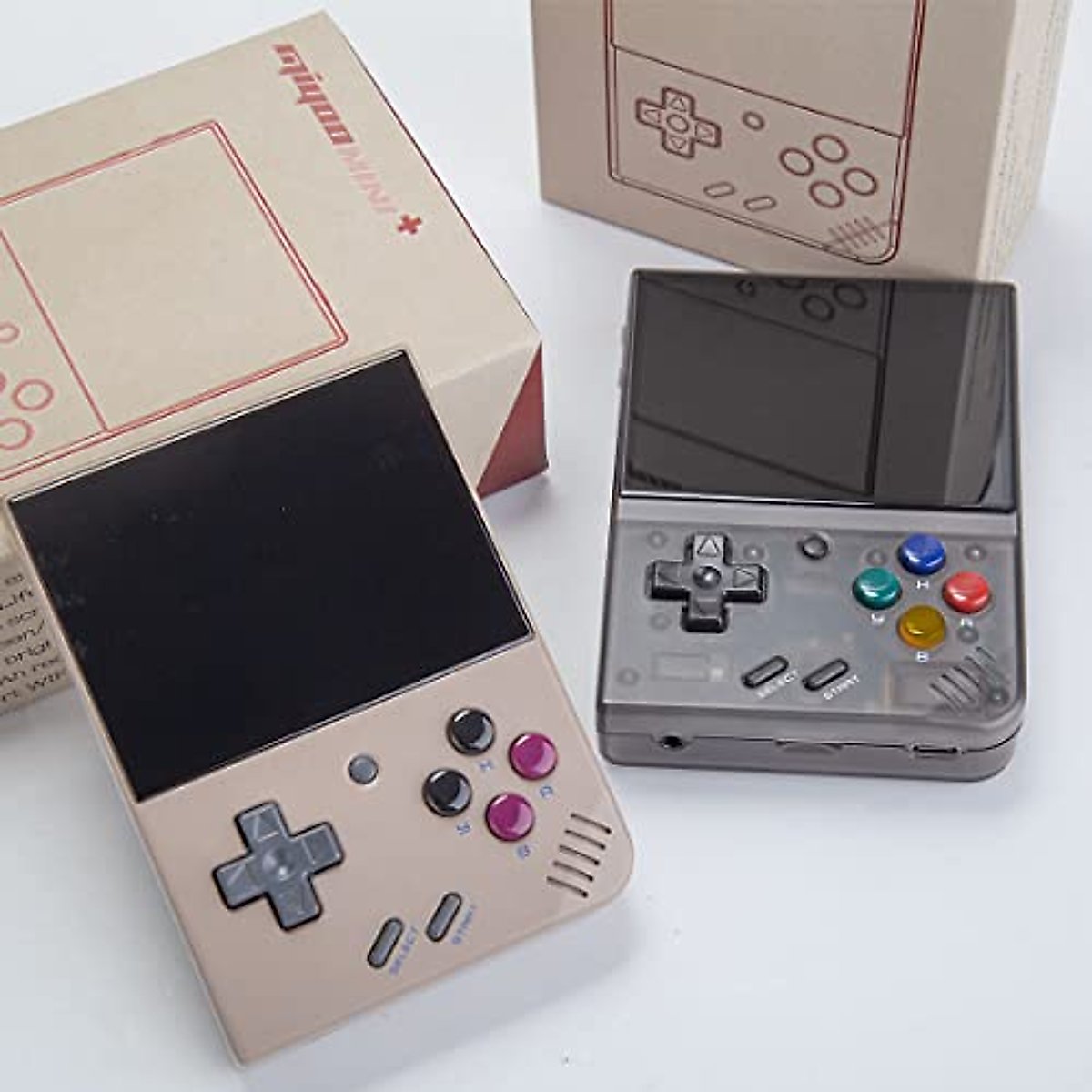 Miyoo Mini Plus Handheld Retro Game Console 128G, Linux Cortex-A7 1.2GHz, 3.5-Inch IPS Screen Portable Arcade Rechargeable Games Emulators for Kids Adults (Grey)