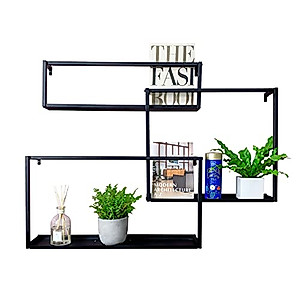 3 Tiered Wall Shelf – Floating Shelf Wall Mounted for Living Room, Bedroom, Bathroom, Kitchen – Wall Display Bookshelf - Storage Rack for Organization and Scandinavian Décor (Modern)