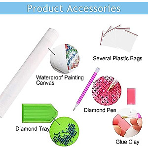 Mrnsiet 5D Diamond Painting Kits for Adults - Horror Friends Halloween Diamond Art Picture, Beginners DIY Full Drill Gem Art Crafts 14x22 Inch