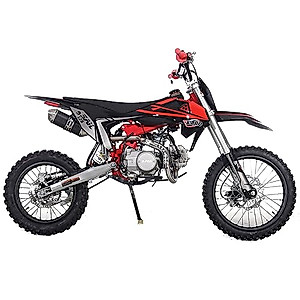 X-PRO Sail 125cc Zongshen Brand Engine Dirt Bike with 4-Speed Manual Transmission! Kick Start, Big 17"/14" Tires! (Red)