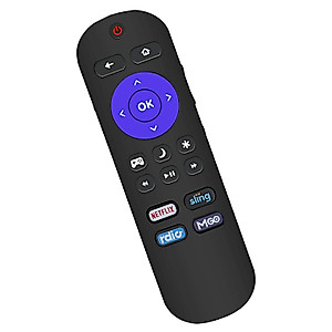 Universal Remote Control Replacement for Insignia ROKU TV Remote w/Volume Control & TV Power Button for All Insignia Roku TV (No Pairing Needed)