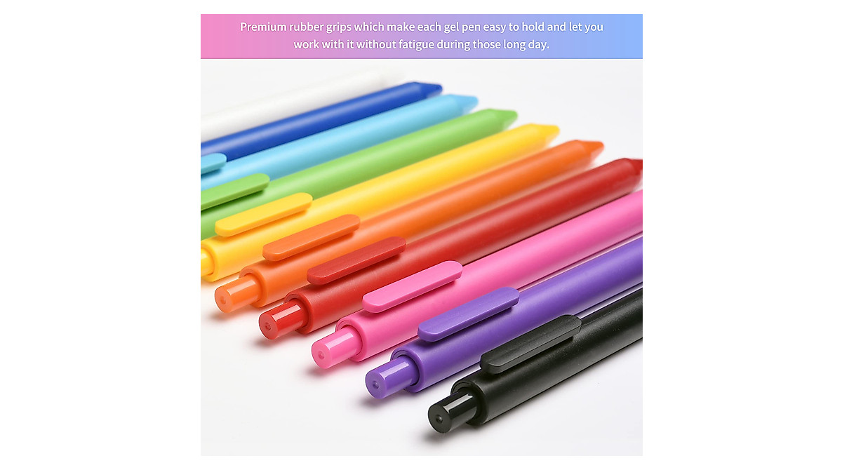 Retractable Gel Pens - 20 Vibrant Colors for Writing & Art