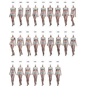 HiPlay TBLeague 1/6 Scale 12 inch Female Super Flexible Seamless Figure Body, Asian Girl Type, Medium Bust Minature Collectible Action Figures (S26A (Pale, 270mm))