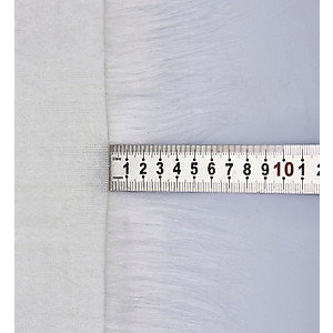 Faux Fur Fabric Square Patches for Crafts, Sewing, Costumes, Seat Pads (White, 10 x 20 Inch)