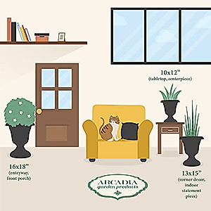 Arcadia Garden Products PL10CP Classic Traditional Plastic Urn Planter Indoor/Outdoor, 15" x 13", Brushed Copper