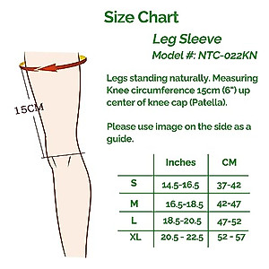 NeoTech Care Knee & Leg Sleeve - Breathable - Medium Compression - Grey (Size L, 1 Pair)