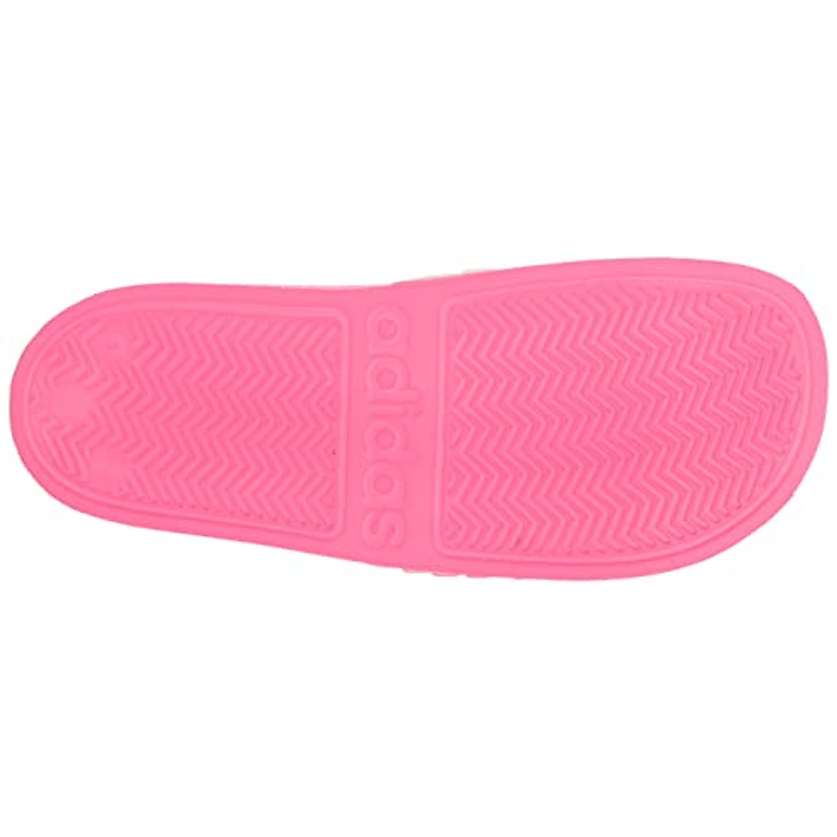 adidas Adilette Shower Slide Sandal, Clear Pink/White/Lucid Pink, 13 US Unisex Little Kid
