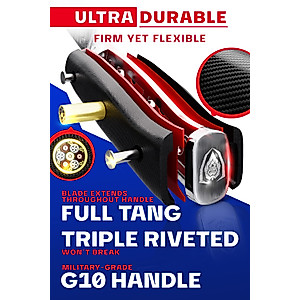 Dalstrong Boning Knife - 6 inch - Shogun Series ELITE - Damascus - AUS-10V Japanese Steel - Fillet Knife - Carving, Boning, Trimming, Deboning - Black G10 Handle - Sheath Included