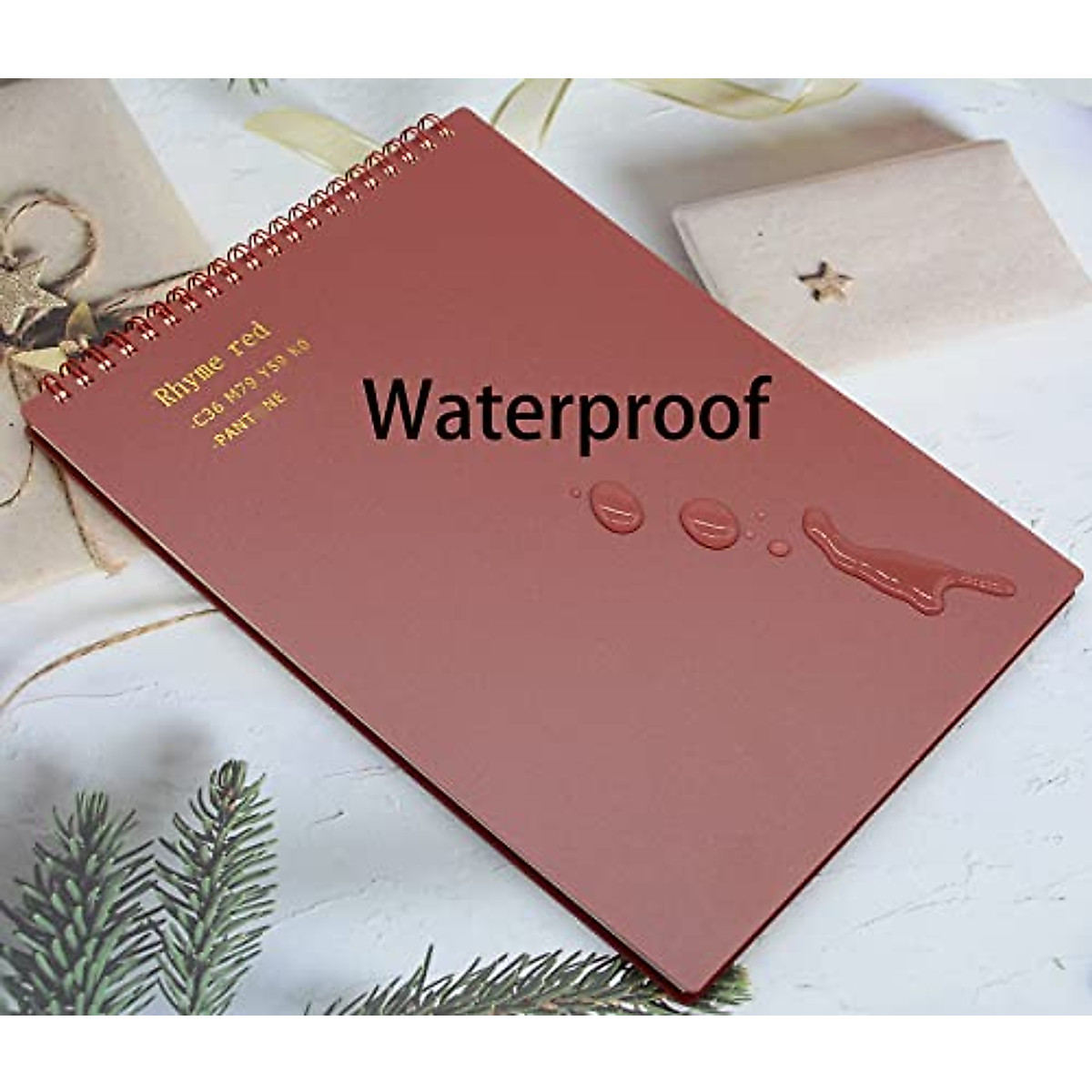 Yansanido Top Bound Spiral Notebook, 4 Pcs B5 Thick Plastic Hardcover 7mm College Ruled 4 Color 80 Sheets -160 Pages Journals for Study, Work, Travel and Notes (Dark Color)