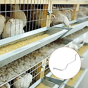 PATIKIL 3.3x0.9 Cage Door Hook, 25Pcs Stainless Steel Durable Singe Wire Water Pipe Latch Hook for Locking and Fixing Rabbit Pig Poultry Cage, Silver