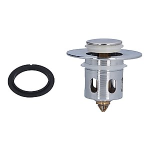 Wash Basin Bounce Drain Filter, Stainless Steel Press Type Bathroom Sink Drain Stopper Plug, Bathroom Bathtub Sink Draining Water Accessories
