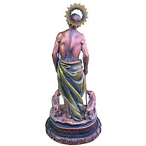 San Lazaro Statue 13" Inch Saint Lazarus Saint Religious Figure Copper Color