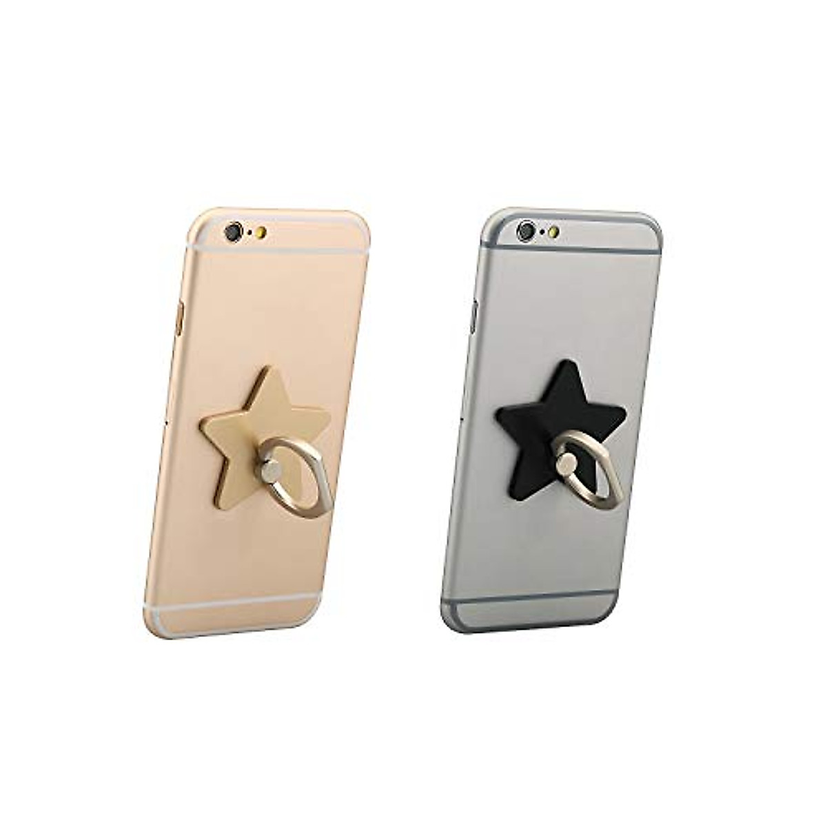 lenoup z179 (4 pcs) Cell Phone Holder,Star Phone Ring Kickstand,Universal 360 Rotation Cell Phone Finger Ring Grip for Almost All Phones/Pad(4 Color Star)