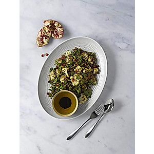 Royal Doulton Maze Oval Platter 32cm Light Grey