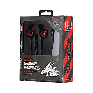 Stereo Gaming Earbuds with Microphone, GE-109 for Smartphone, PC, PS4, Xbox One, Cable 1.2m