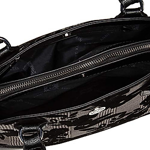 Anne Klein Triple Dome Satchel, Black Multi