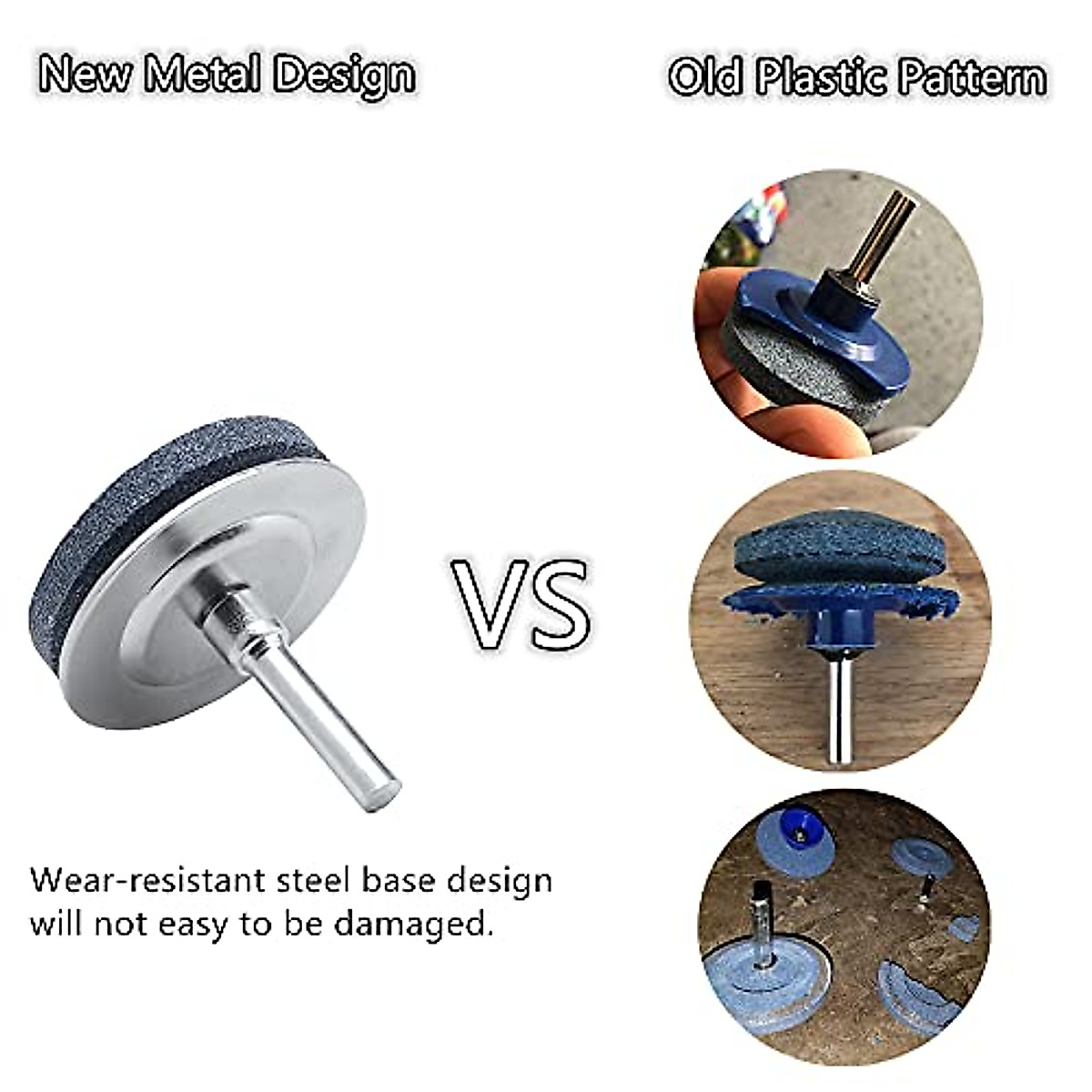 EtekStorm Lawn Mower Blade Sharpener Steel Backing Design Universal Multi-Sharp Rotary Lawnmower Sharpen Kit for Power Drill Hand Drill, Blade Balancer (5 Pack)