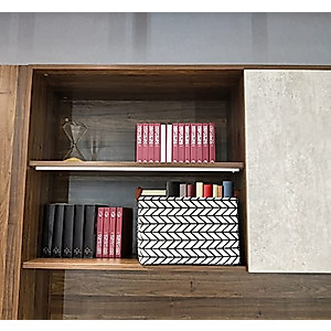 HIYAGON Kids Storage Basket Gift Basket Empty Baby Basket for Boys and Girls Toy Storage Bin Organizer Box Rectangular Room Decor for Home,Books(Black arrow)