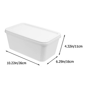 Hemoton Lunch Box Containers Ice Cream Container Reusable Ice Cream Tub Containers Freezer Storage Tubs Dessert Containers with Lids for Homemade Ice Cream Sorbet and Freezer 3l Food Containers